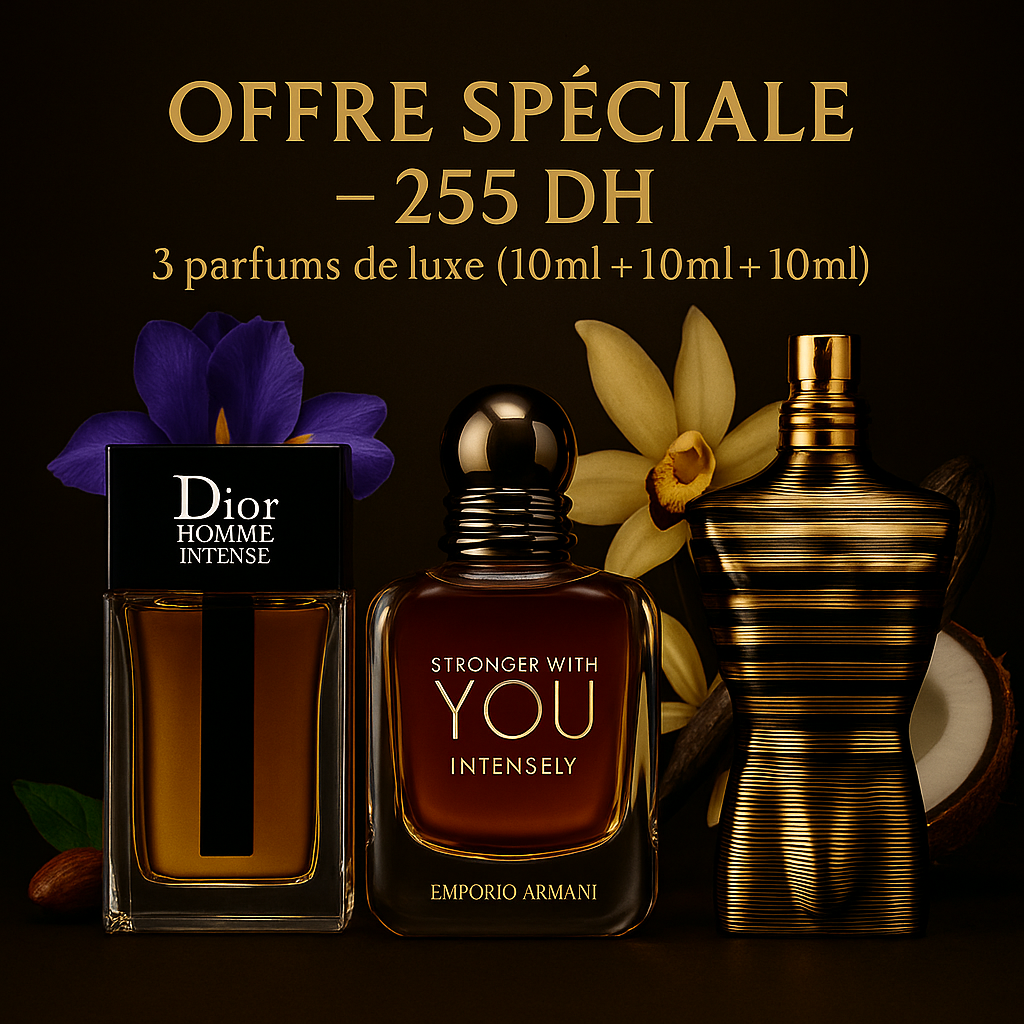 10MLDIOR HOMME INTENSE +10 JPG LE MALE ELIXIR + 10 ML SWY INTENSLY ...